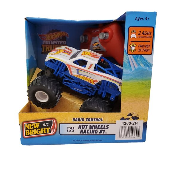 Hot Wheels | Toys | Hot Wheels Remote Control Monster Truck 43 Scale ...